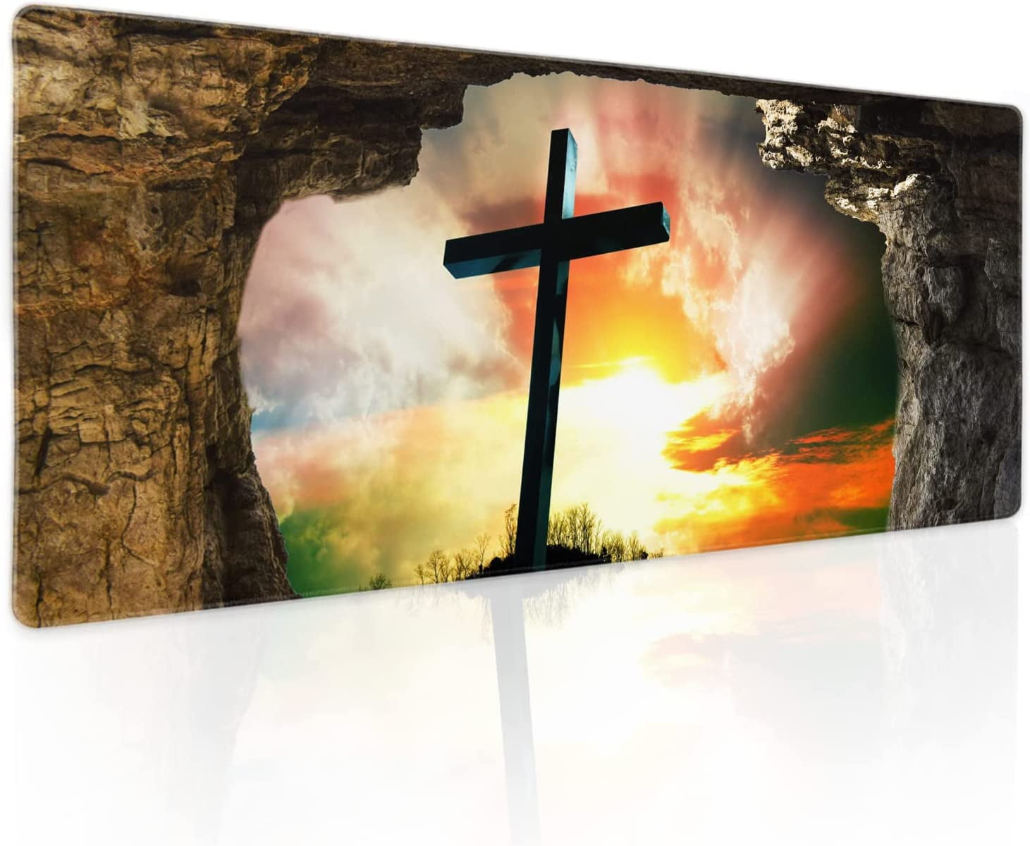 Jesus Cross Hole Gaming Mouse Pad XL Easter Christ Resurrection Faith ...