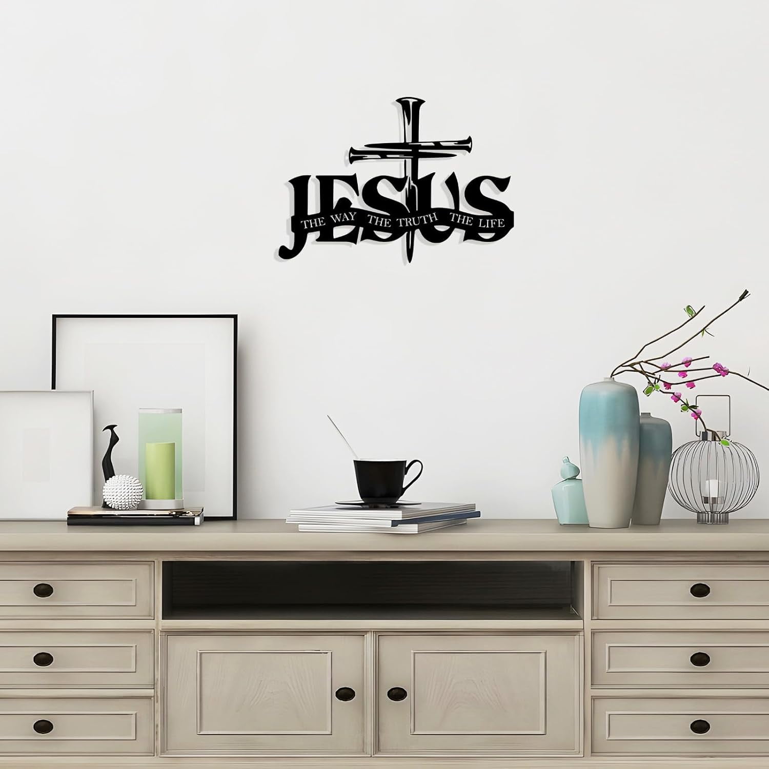 Jesus Cross Metal Wall Decor Jesus Wall Art Christian Wall Decor for ...
