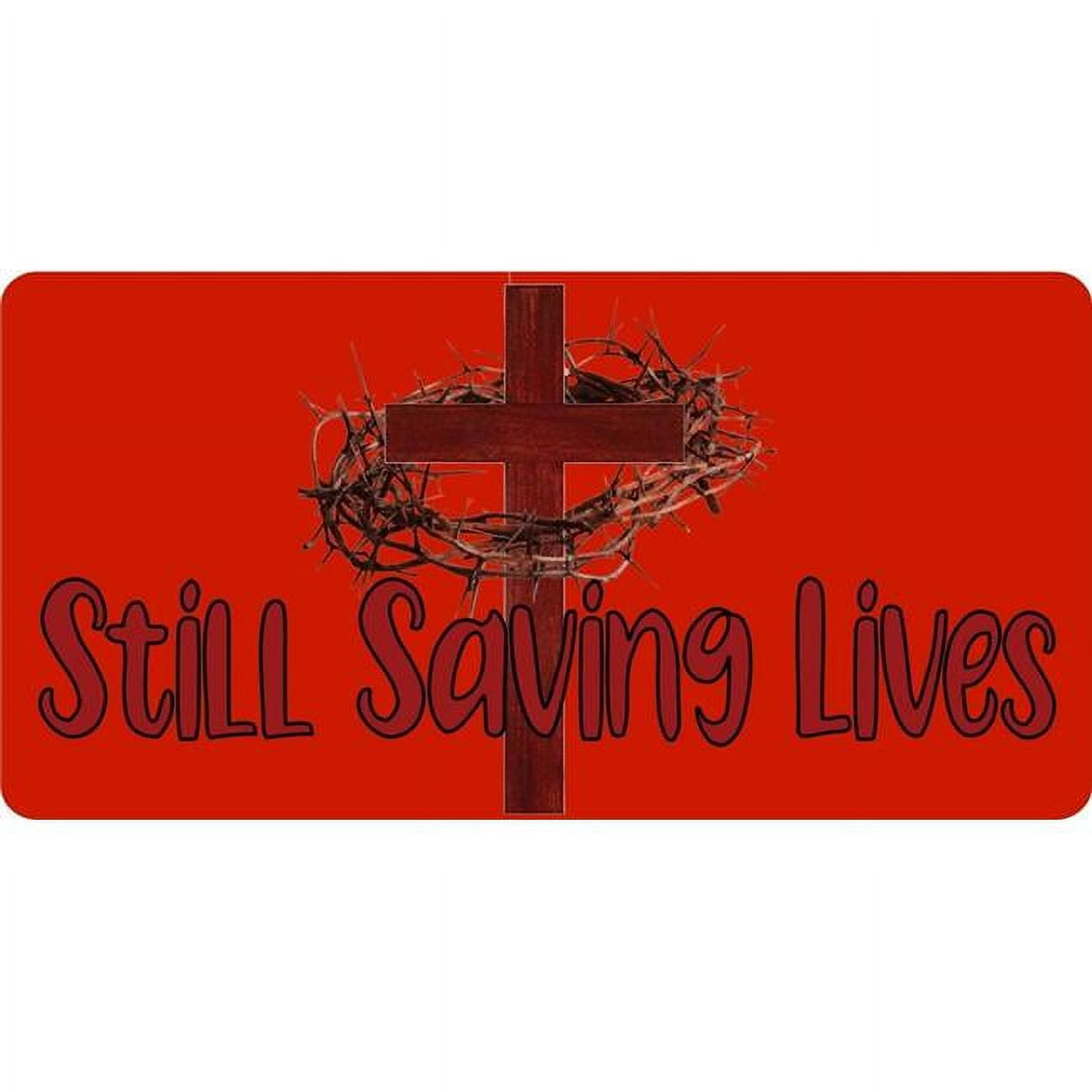 Jesus Cross Still Saving Lives Red Photo License Plate - Walmart.com