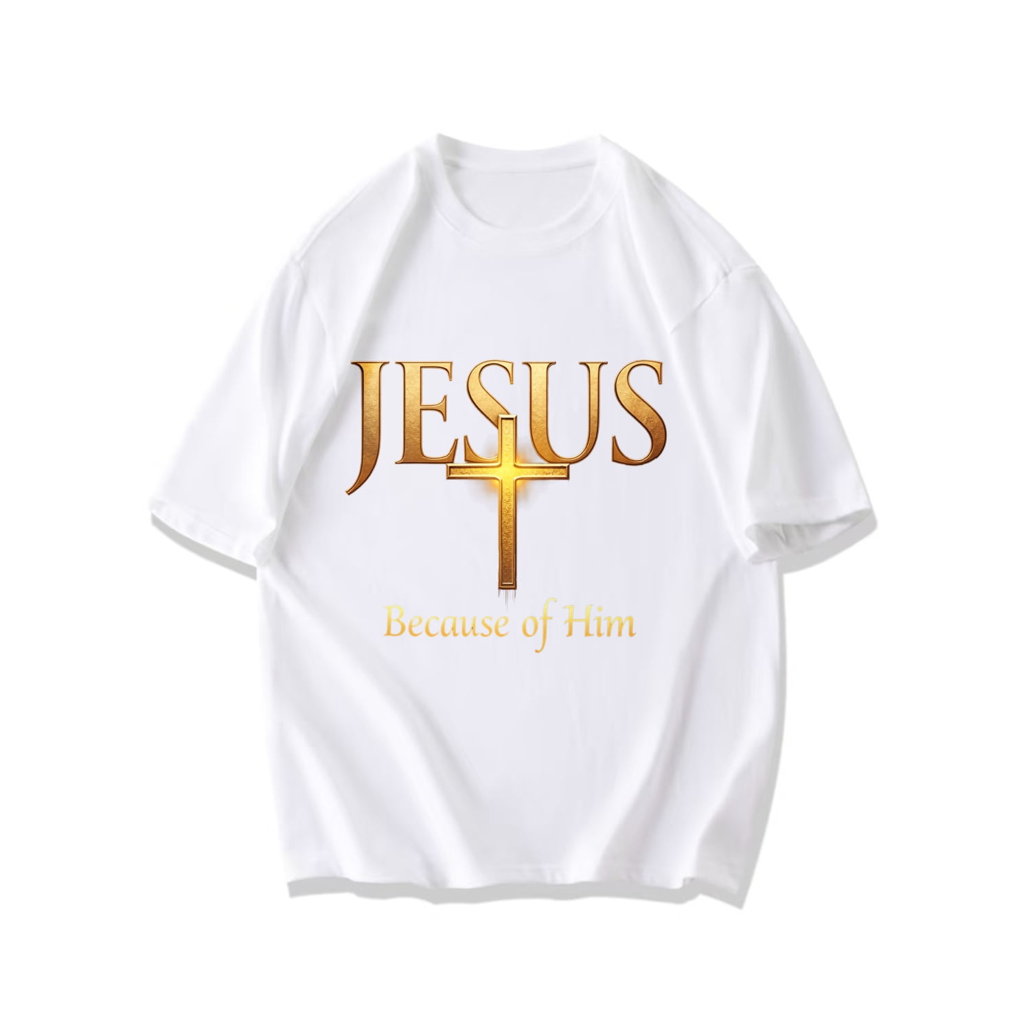Jesus Cross T Shirt Black Religious Christian Faith Statement Because ...