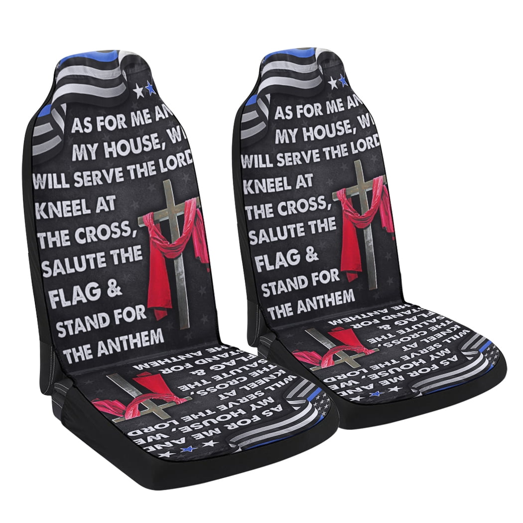Jesus Cross Thin Blue Line As For Me And My House We Will Serve The ...