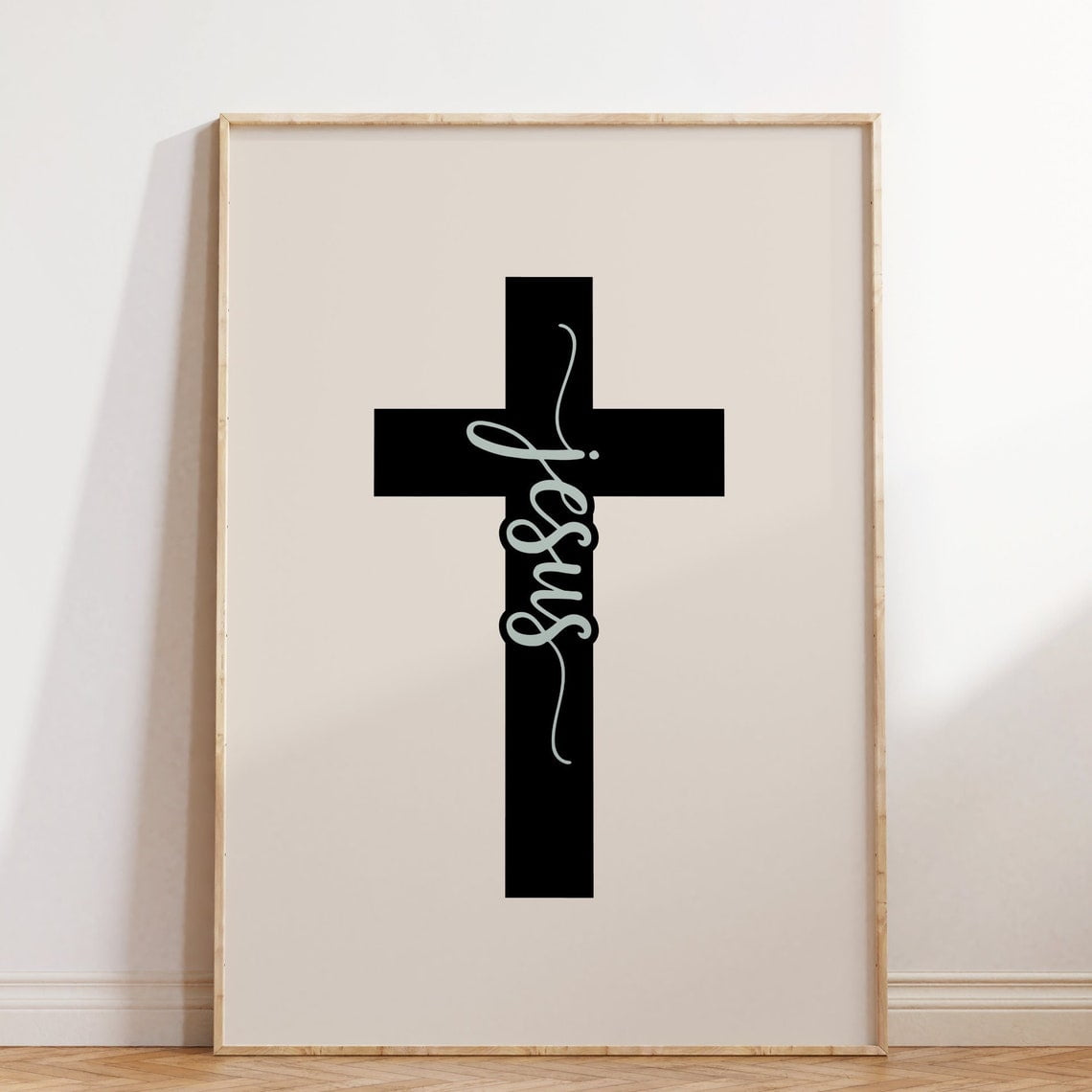 Jesus Cross Wall Print, Christian Poster, Religious Print, Wall Decor ...