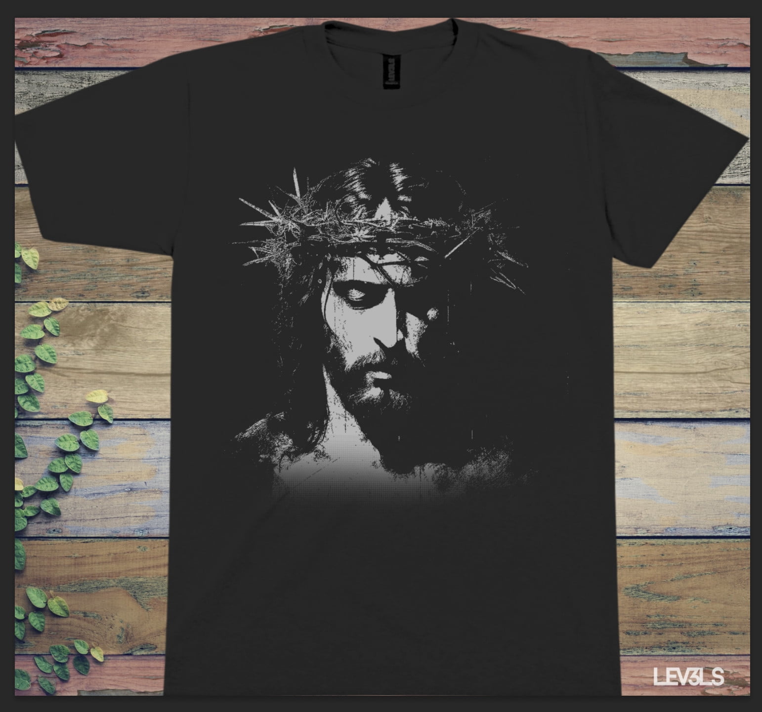 Jesus Crown Of Thorns T Shirt Christian Cross Jesus Saves God Is Good ...
