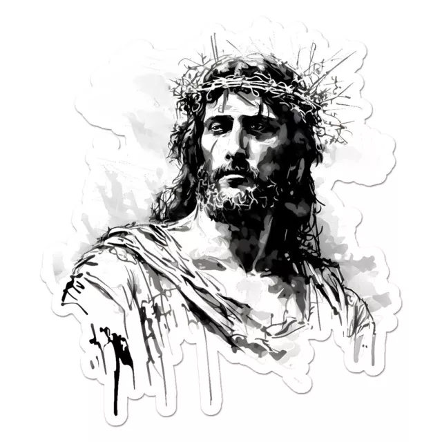 Jesus Crown Thorns Sticker Phone Decal Water Bottle Stickers Car Decals ...