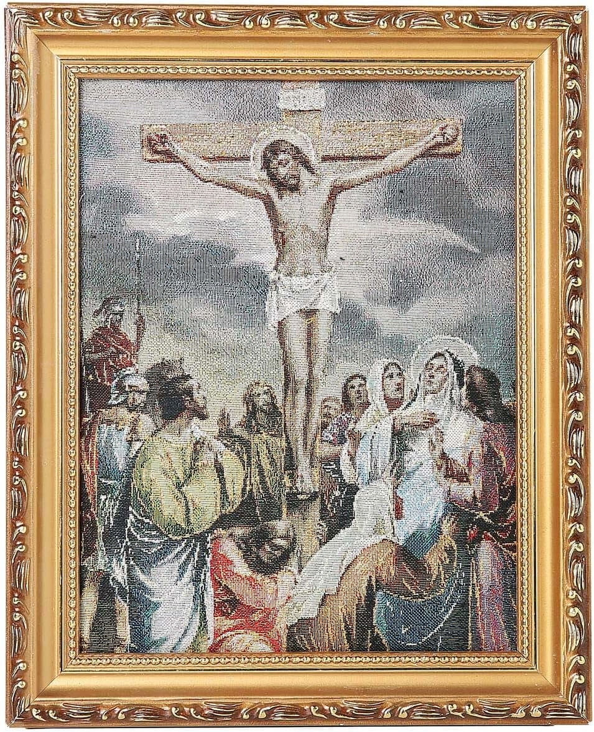 Jesus Crucifix Painting Retro Handmade Weave Christ Jesus Cross ...