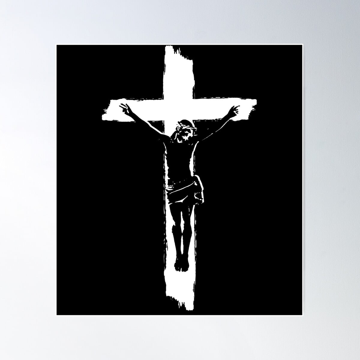 Jesus Crucifixion On Cross - Good Friday & Easter Minimal Jesus Crucifixion Artwork Christian ...