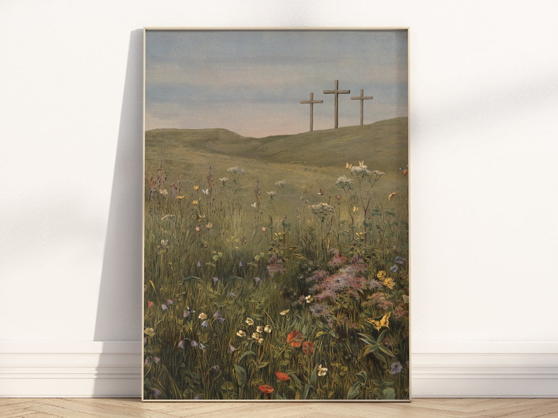 Jesus Crucifixion,It Is Finished Religious Easter Wall Art, Christian 3 ...
