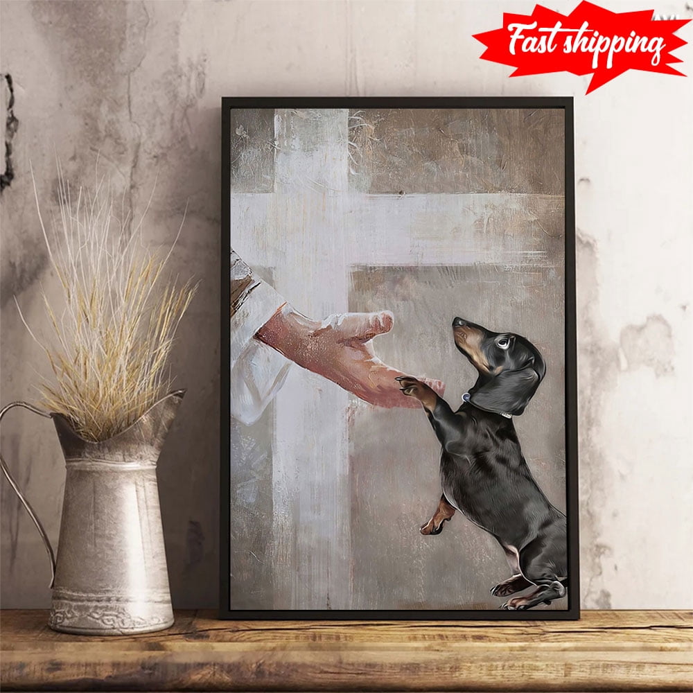 Jesus Dachshund Dog Gift God Dachshund Dog Gift 16 x 24 Inch Poster ...