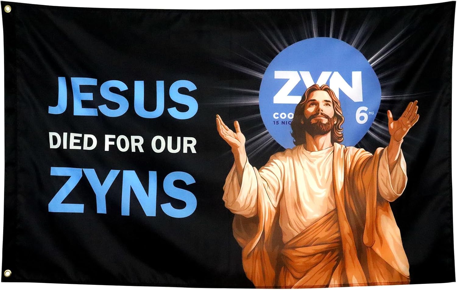 Jesus Died for Our Flag Cool Funny Flags for College Dorm Room Guys ...