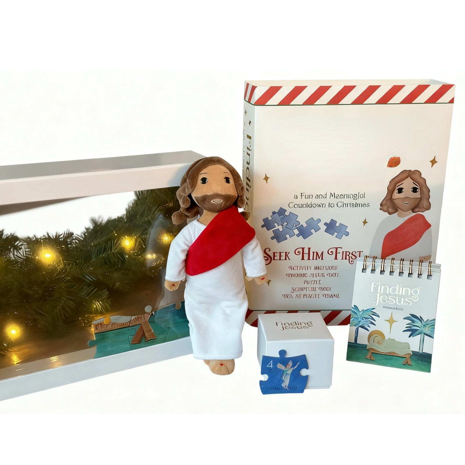 Jesus Doll & Nativity Puzzle Advent Calendar 2025 with Devotional ...