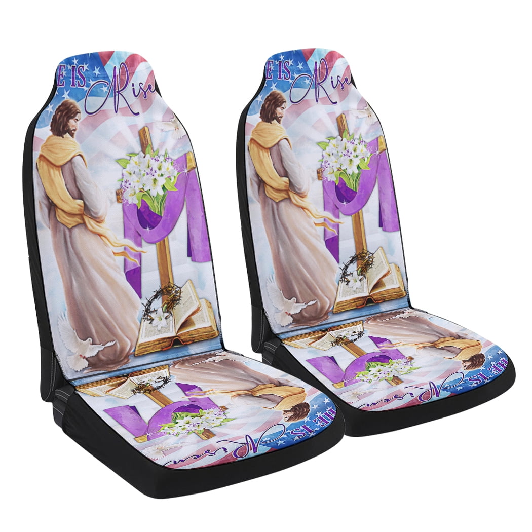 Jesus Easter Day He Is Risen Jesus Christ Cross Seat Covers Cars, Car ...