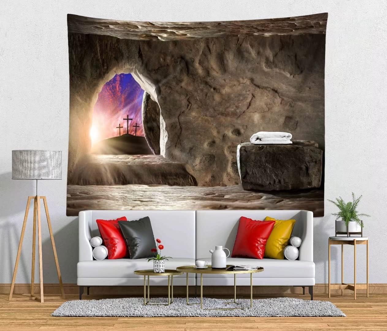 Jesus Easter Tapestries Backdrop Crucifixion Resurrection Of Jesus ...