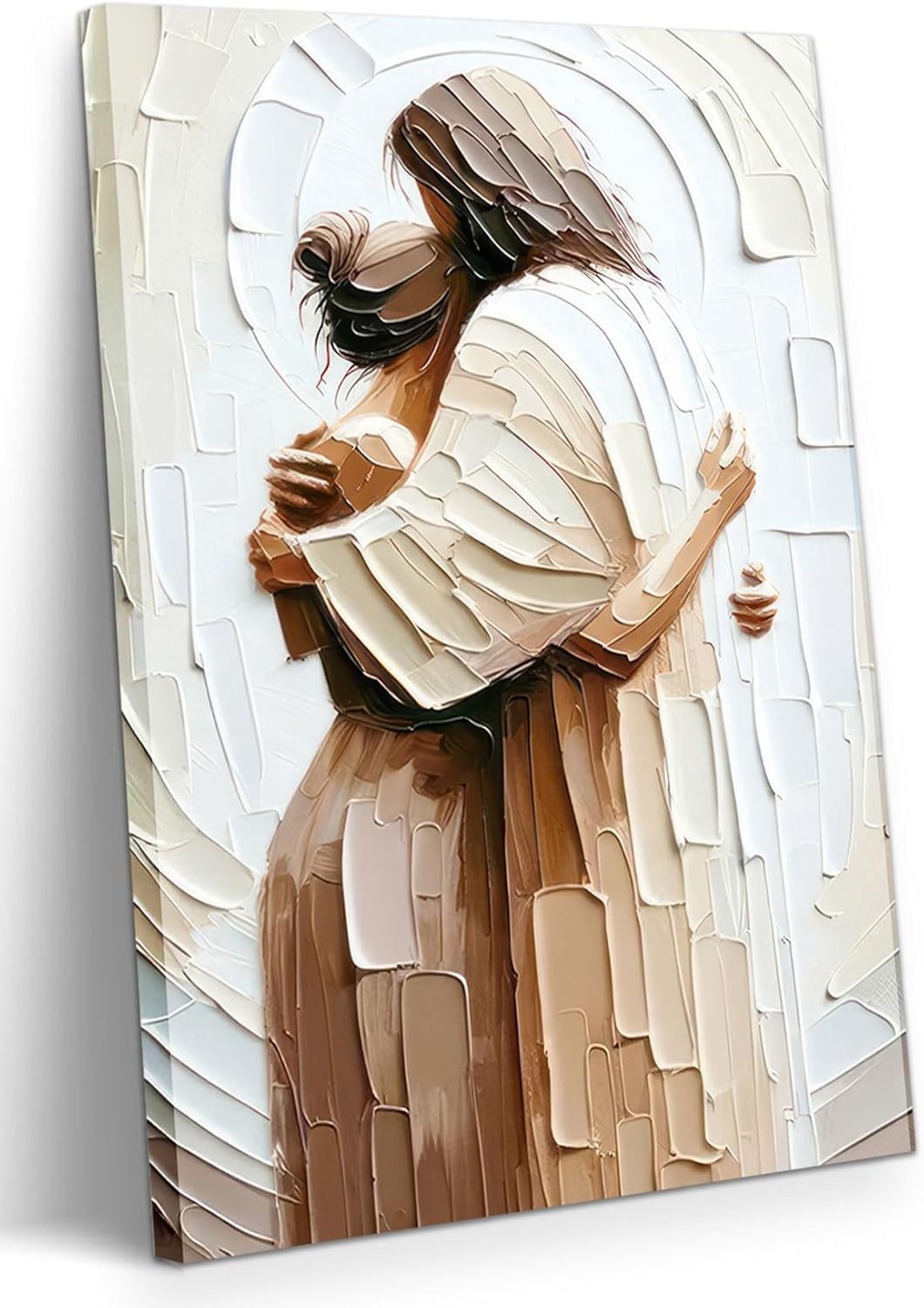 Jesus Embracing Woman Canvas Wall Art, Safe in His Arms Pictures Canvas ...
