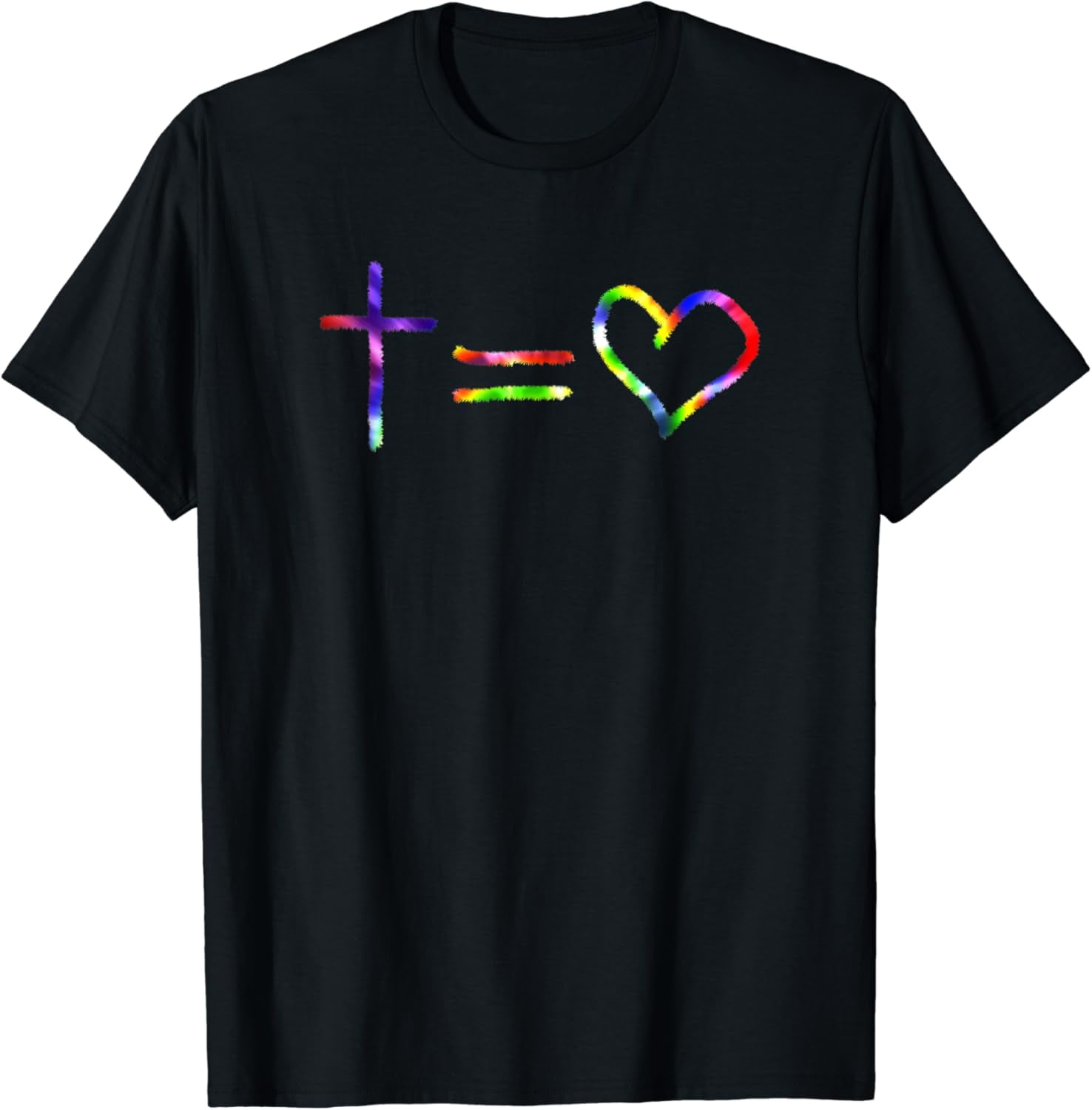 Jesus Equals Love Tie Dye Graffiti Christian Symbol T-Shirt - Walmart.com