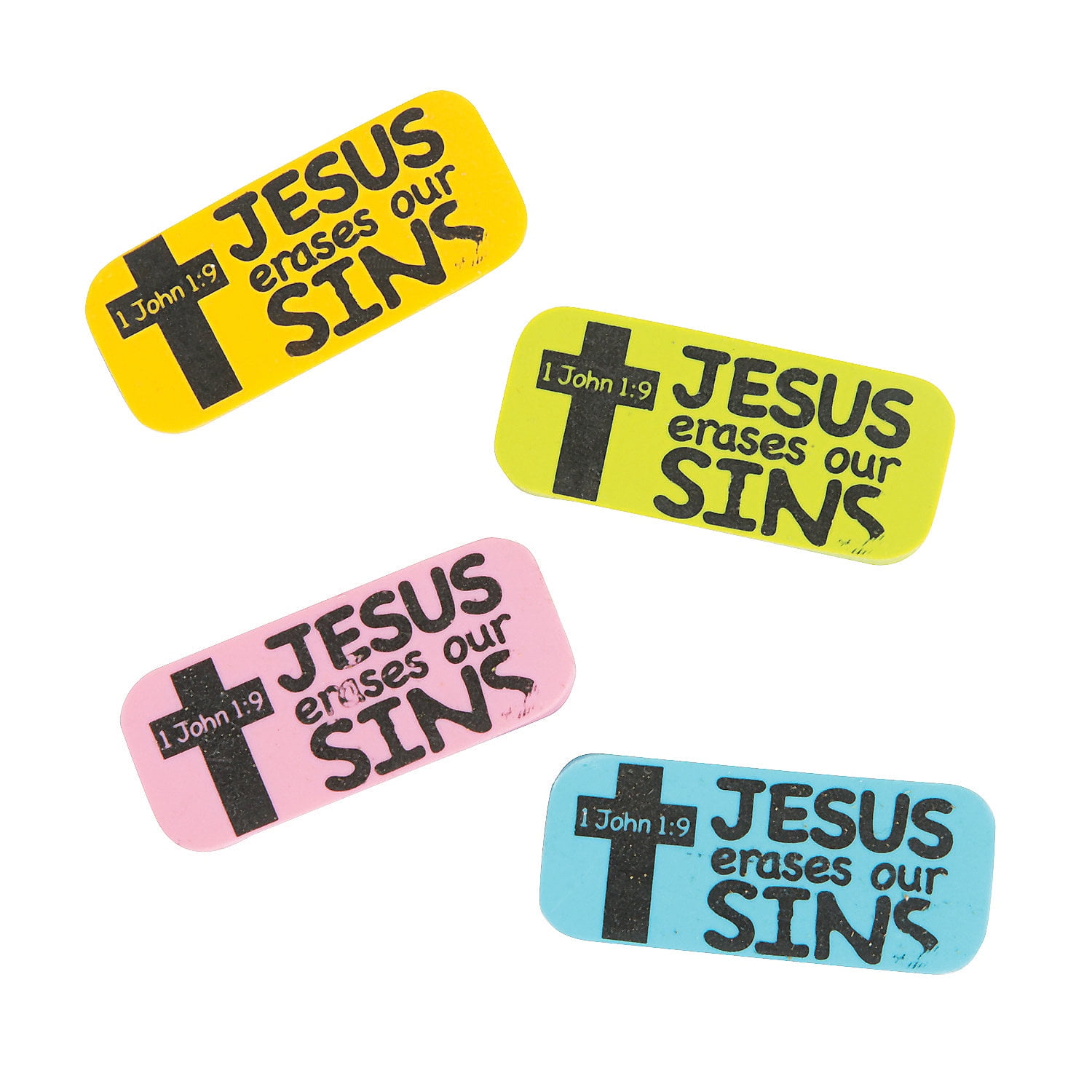 Jesus Erases Our Sins Eraser - Stationery - 24 Pieces - Walmart.com