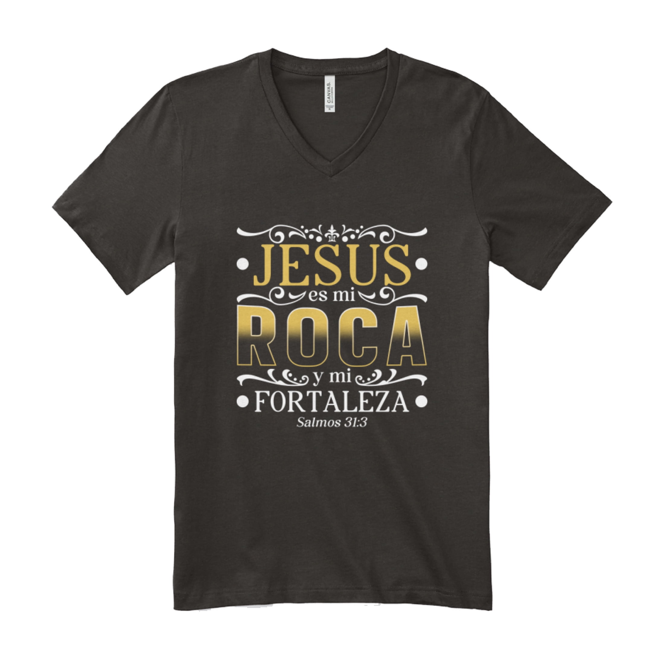 Jesus Es Mi Roca Salmos 31:3 Spanish Bible Verse V-Neck Tee - Walmart.com Jesus Es Mi Roca Salmos 31:3 Spanish Bible Verse V-Neck Tee - Walmart.com