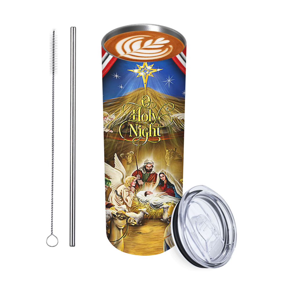 Jesus Family O Holy Night Jesus Christmas 20oz Coffee Mug Cup,Stainless ...