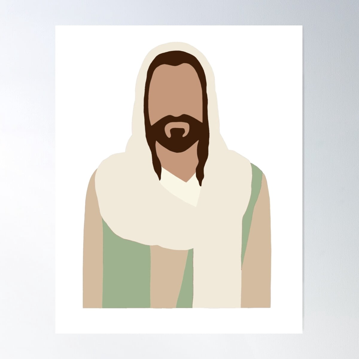 Jesus - Fern Green Poster Wall Art, Modern Wall Decor For Living Room ...