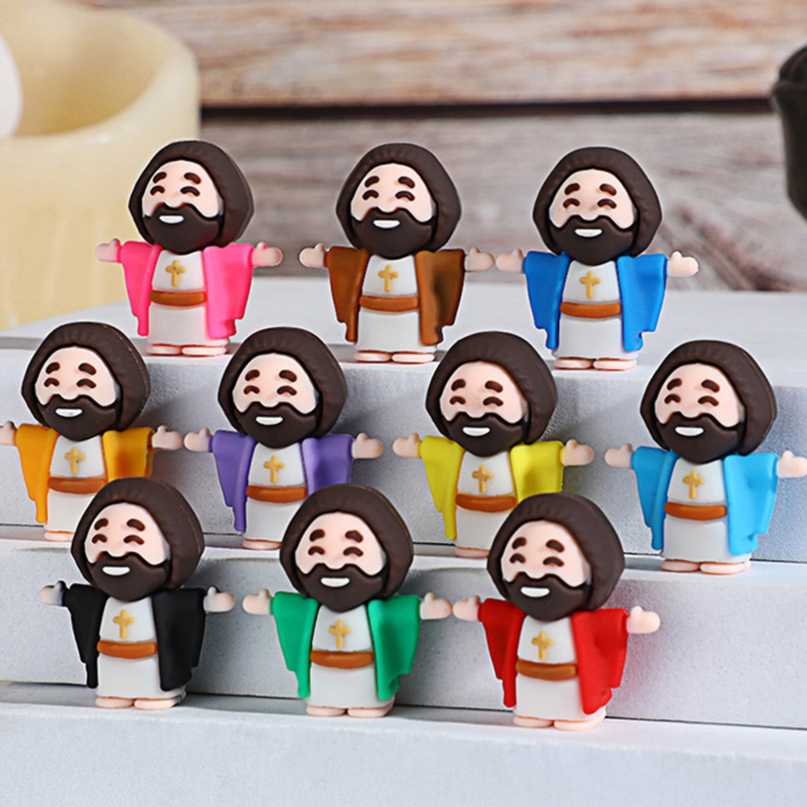 Jesus Figurines 10 Pcs Little Jesus Figures Mini PVC Toys - Christ Toys ...
