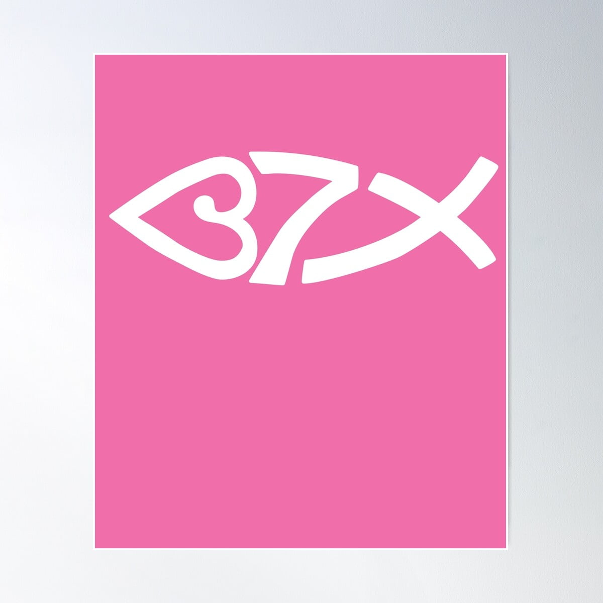 Jesus Fish Christian Ichthys Symbol New Jesus Fish Design Poster Wall ...