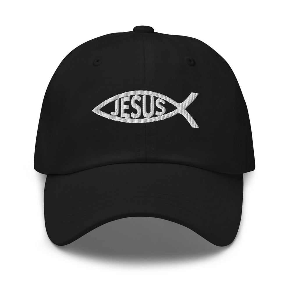 Jesus Fish Hat, Embroidered Classic Dad hat, Jesus hat, Jesus gift ...