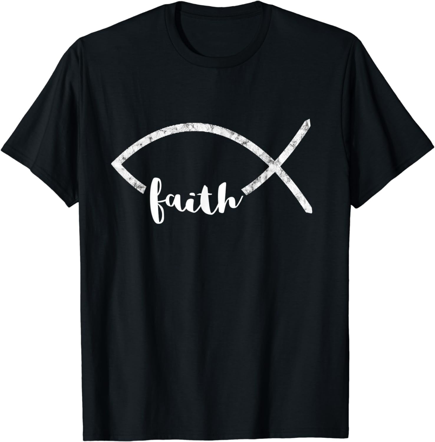 Jesus Fish Ichthy Emblem Christian Faith Symbol Ichthus T-Shirt ...