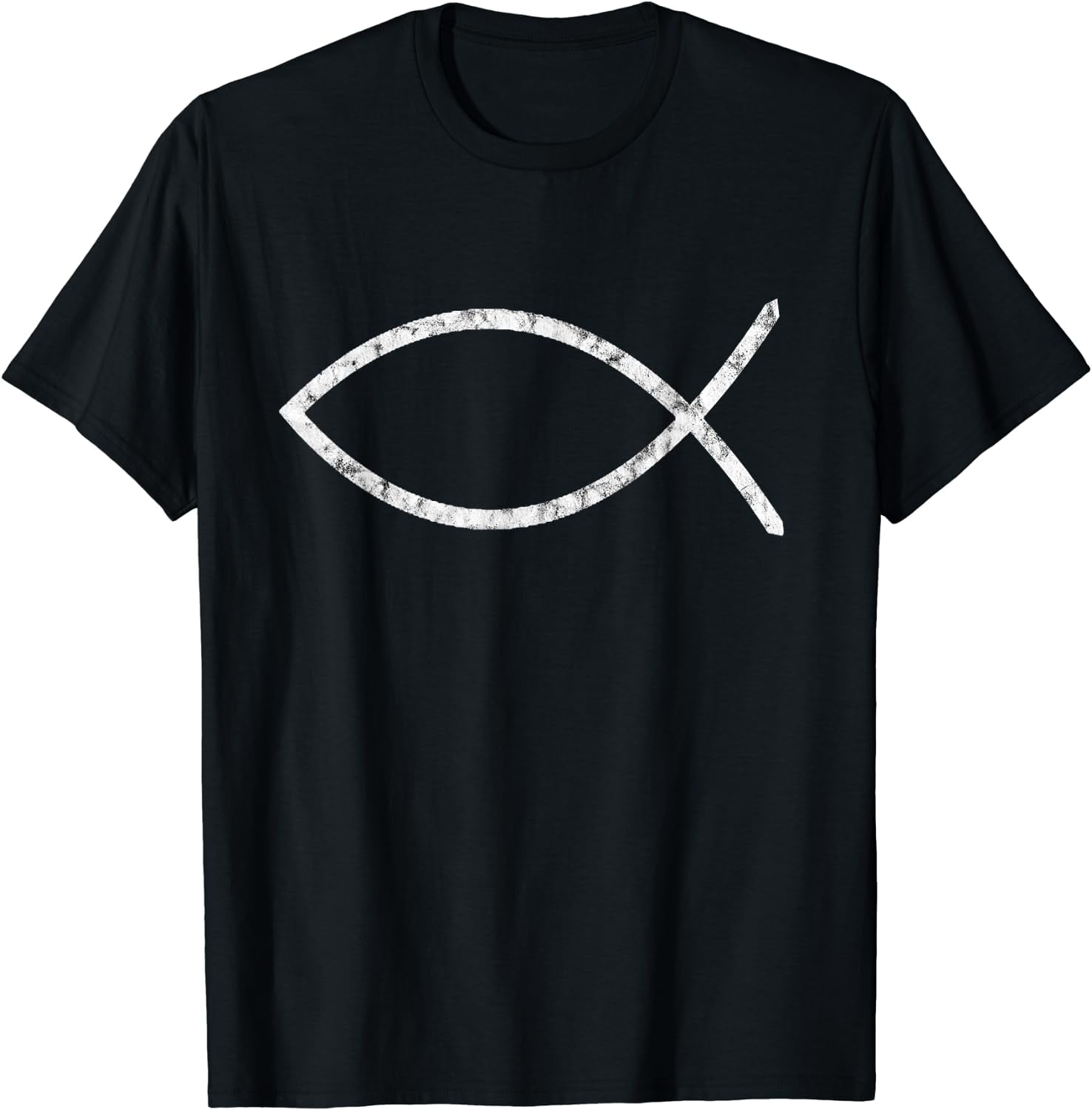 Jesus Fish Ichthy Ichthus Emblem Christian Faith Symbol T-Shirt ...