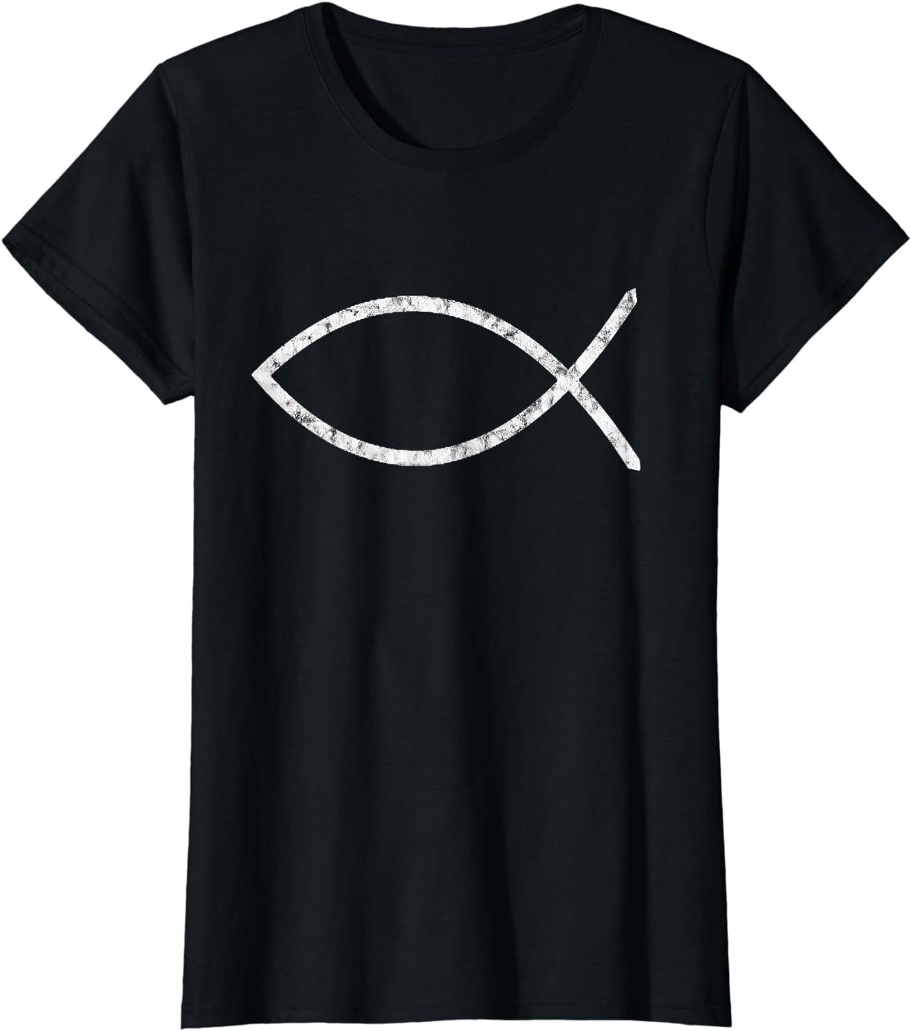 Jesus Fish Ichthy Ichthus Emblem Christian Faith Symbol T-Shirt ...