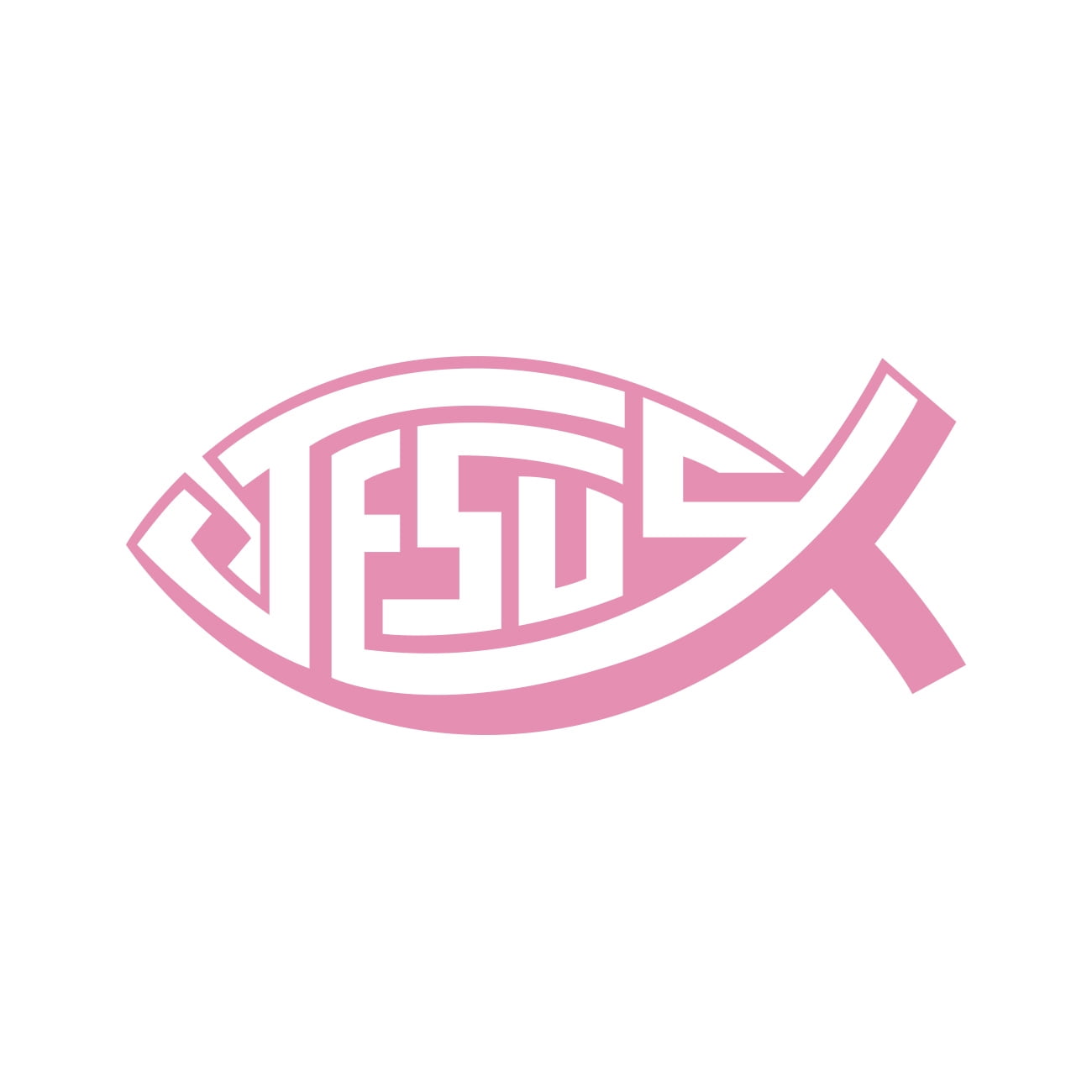 Jesus Fish Sticker Decal Die Cut - Self Adhesive Vinyl - Weatherproof ...