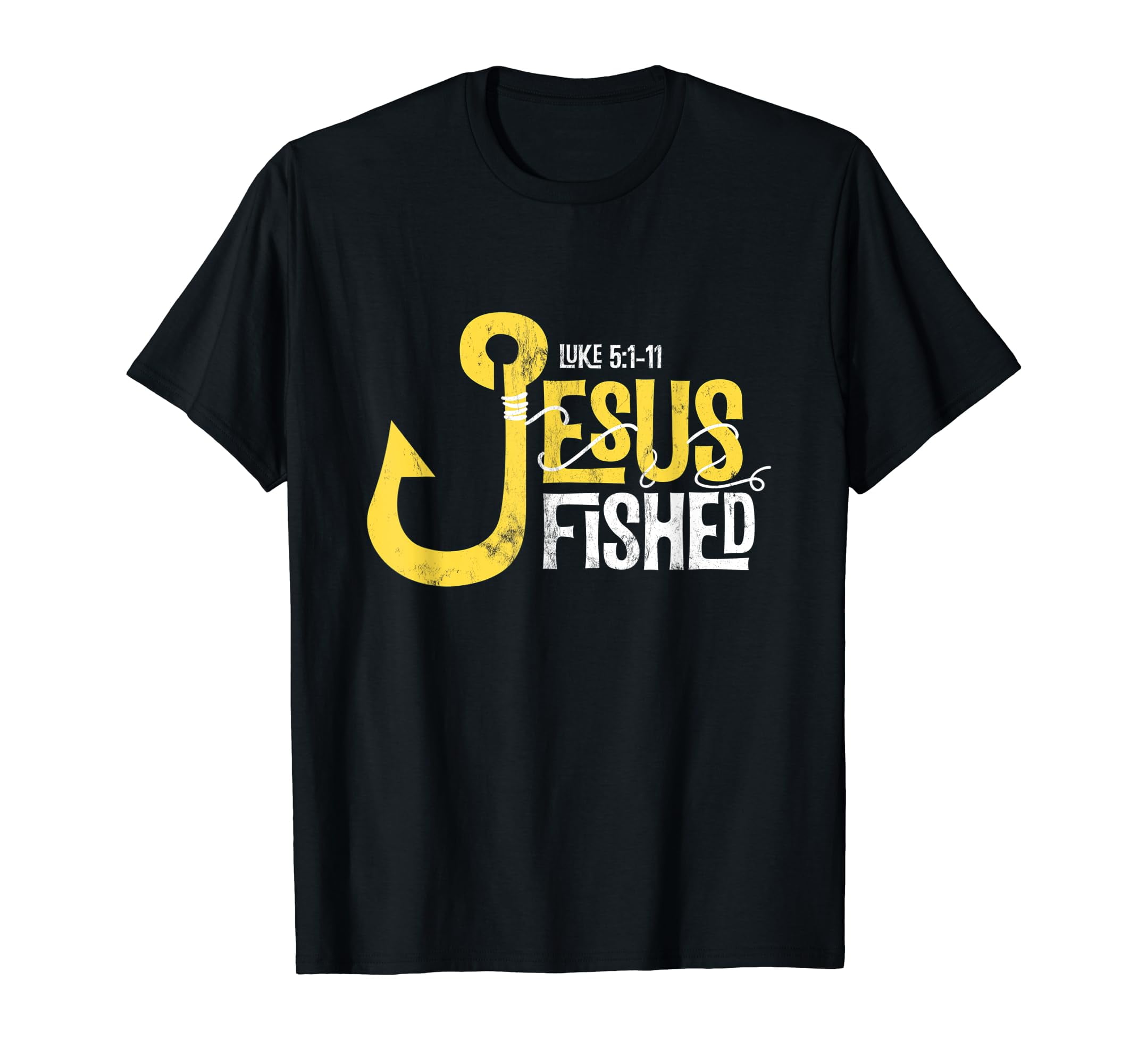 Jesus Fished Big Hook Jesus Surfed Fishing Christian T-Shirt - Walmart.com