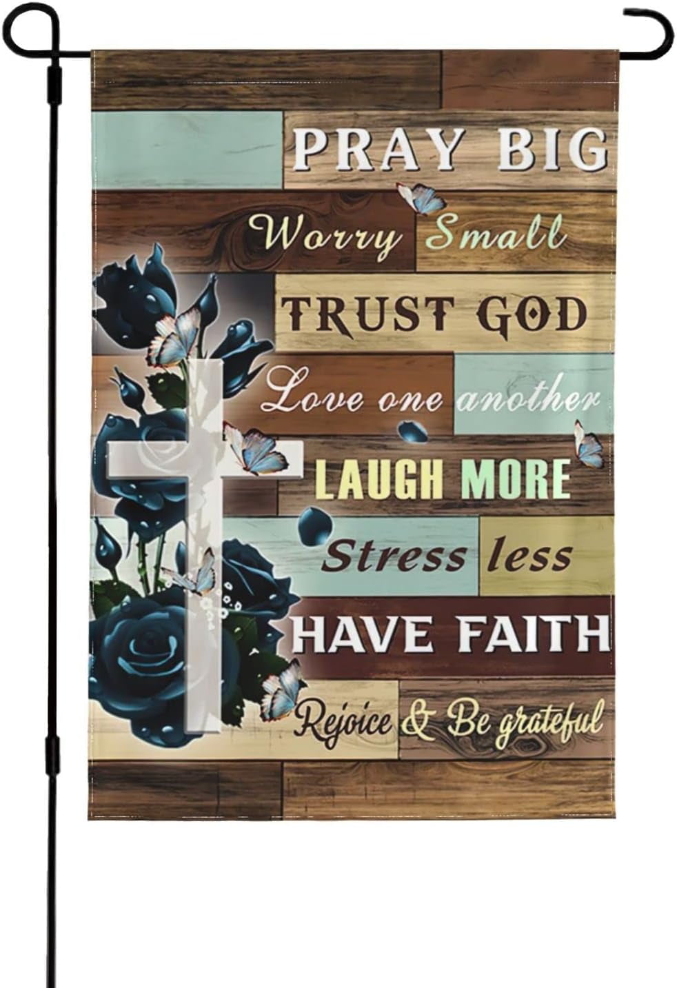 Jesus Flag Rejoice And Be Grateful Garden Flag Double Sided Outdoor ...