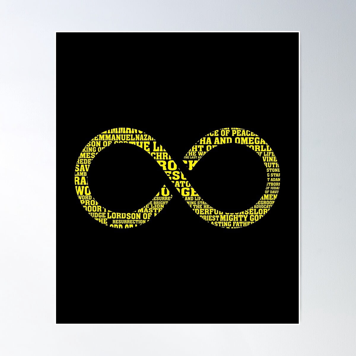 Jesus Forever Infinity Shirt Poster Wall Art, Modern Wall Decor For ...