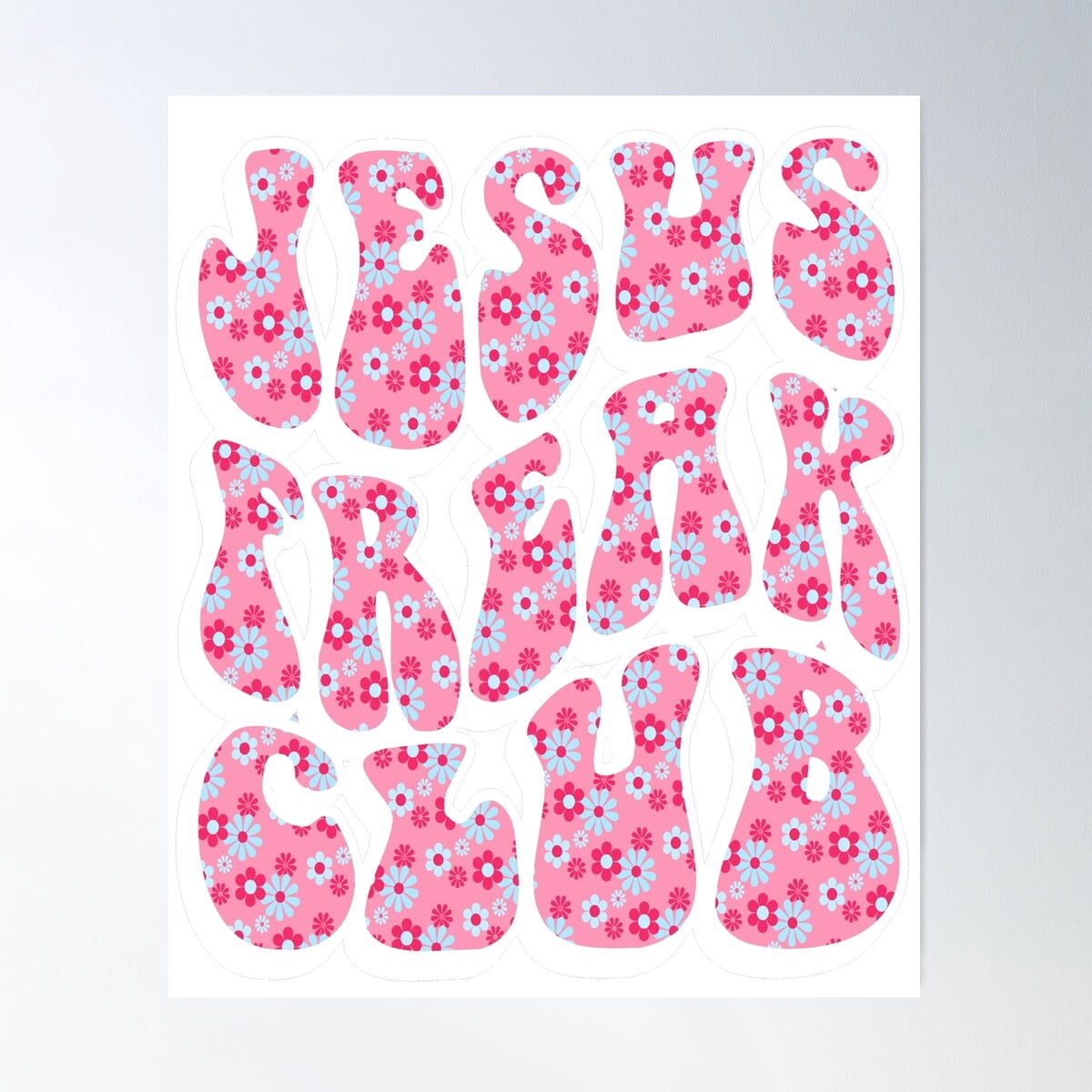 Jesus Freak Club Retro Groovy Jesus Movement, Jesus Revolution Poster ...