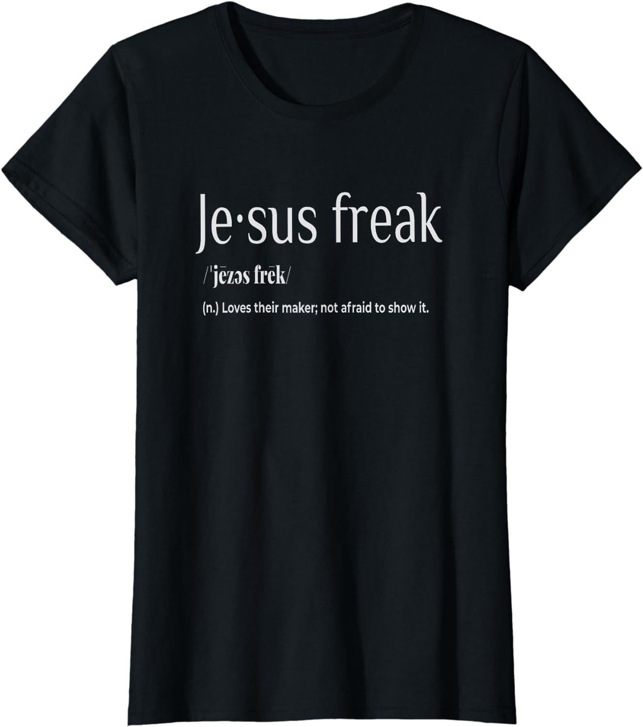 Jesus Freak Funny Christian Calligraphy Faith In God T-Shirt - Walmart.com