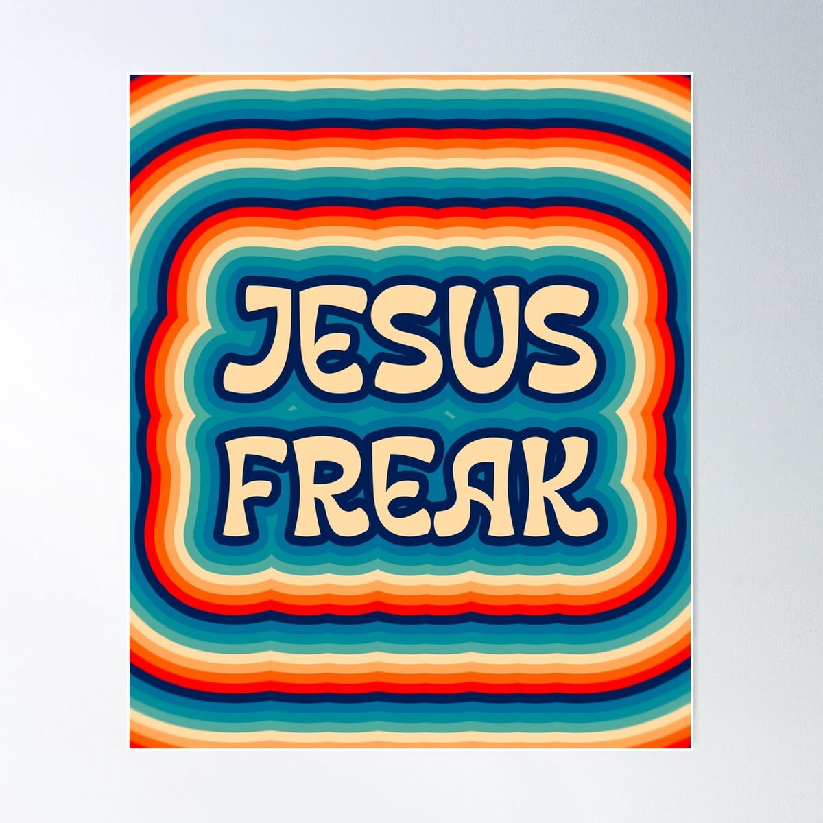 Jesus Freak Retro Groovy Jesus Movement, Jesus Revolution Poster Wall ...