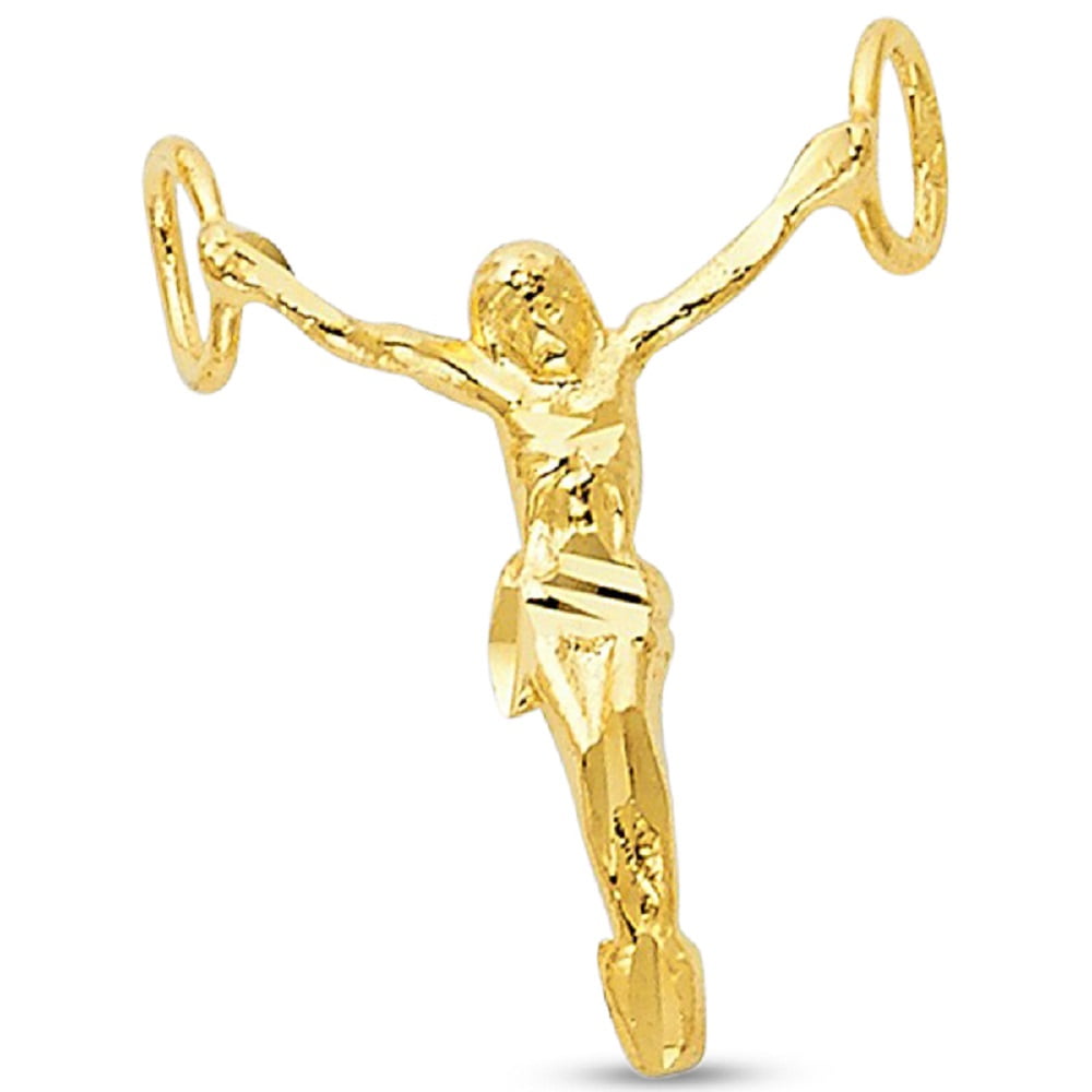 Jesus Full Body Pendant Solid 14k Yellow Gold Christ Piece Charm ...