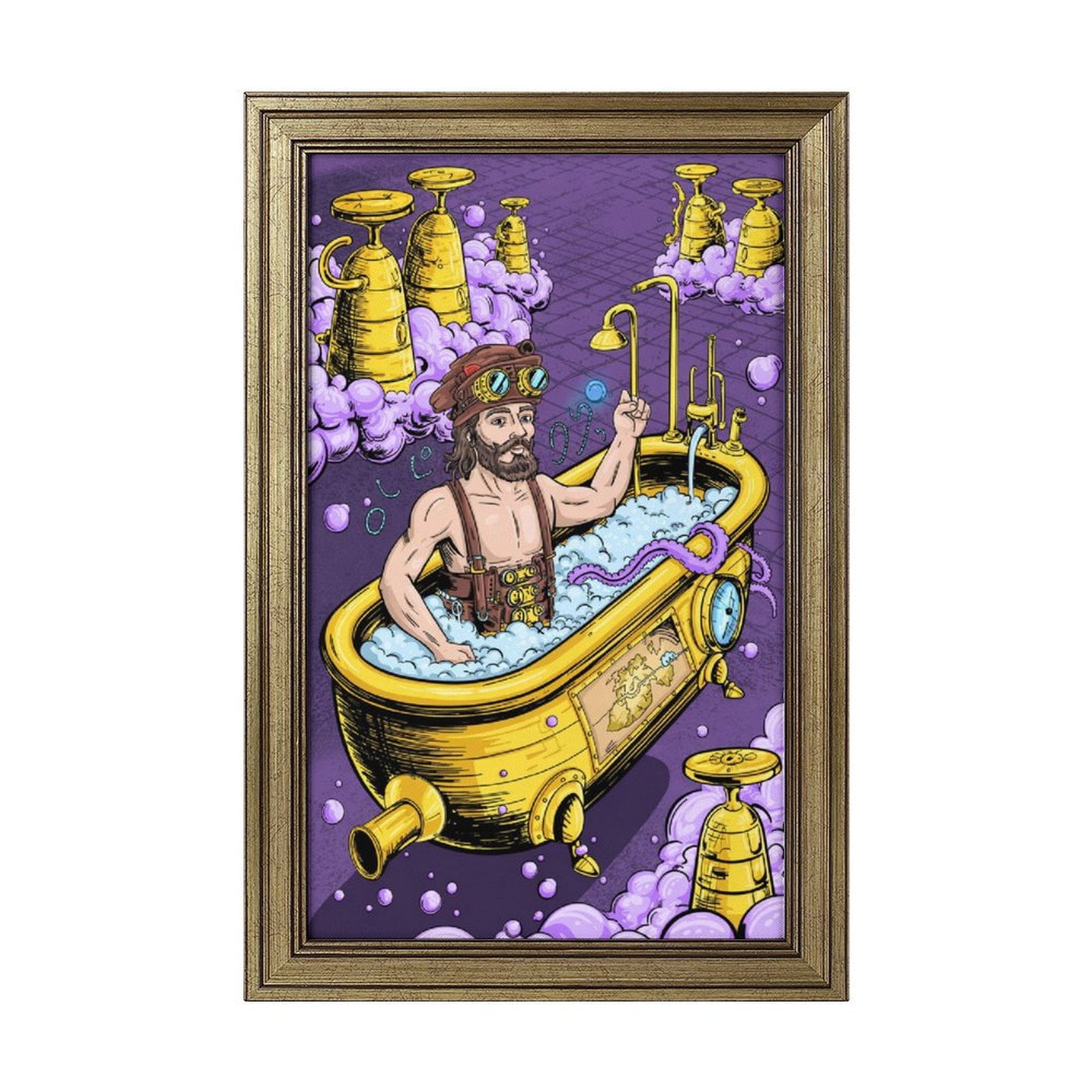Jesus Funny Bathroom Poster Golden Bidet Treasure Map Goggle Vision ...