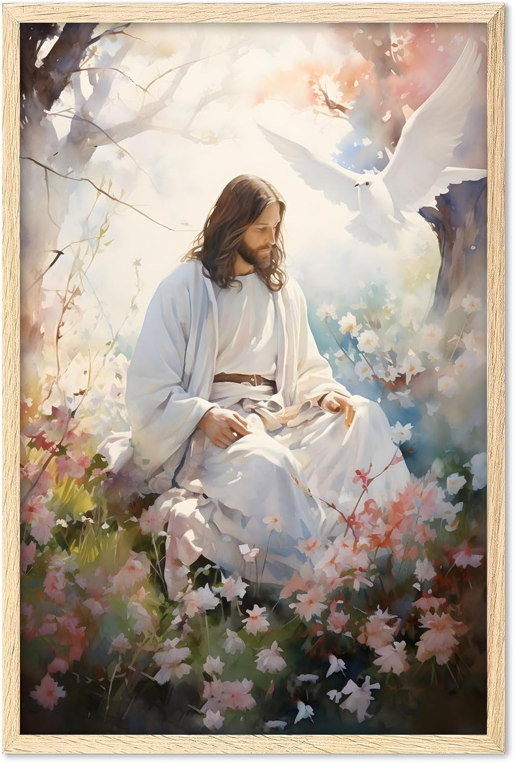 Eastern Print Jesus in the Garden, Jesus poster, Jesus Art, Jesus wall ...