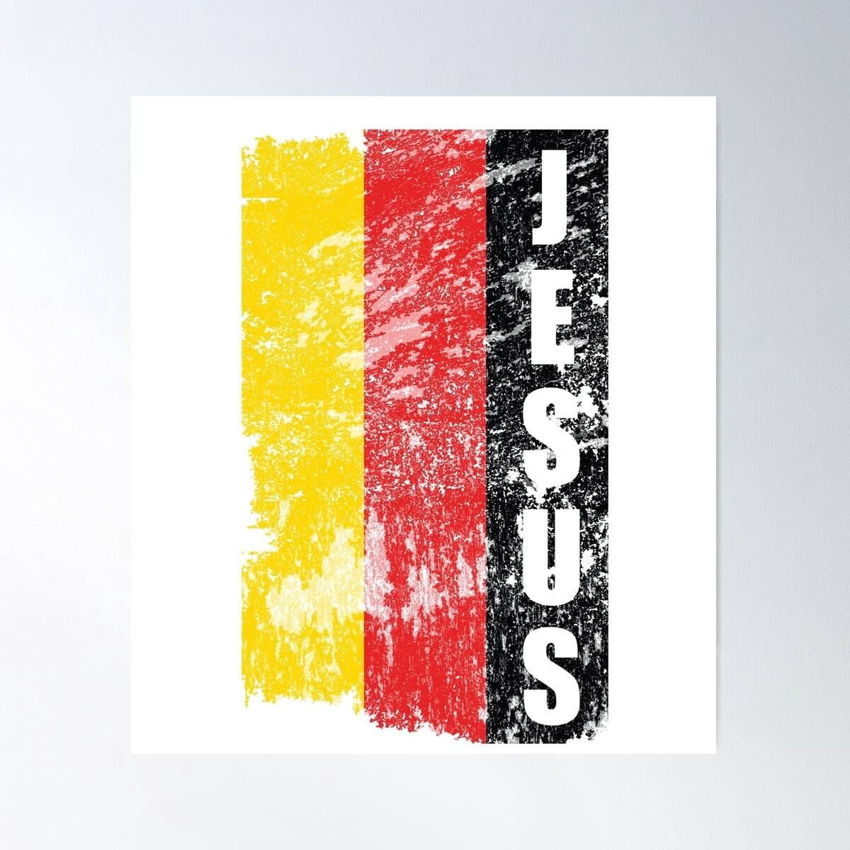 Jesus Germany Flag Religion Christian Faith Gift Poster Wall Art ...
