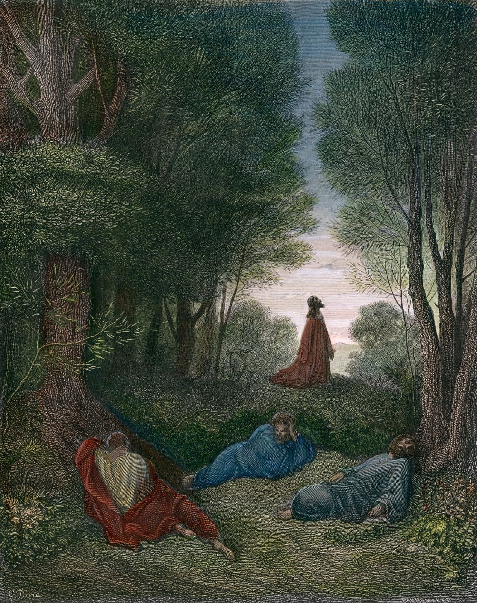 Jesus: Gethsemane. /Njesus Prays In The Garden Of Gethsemane As The ...