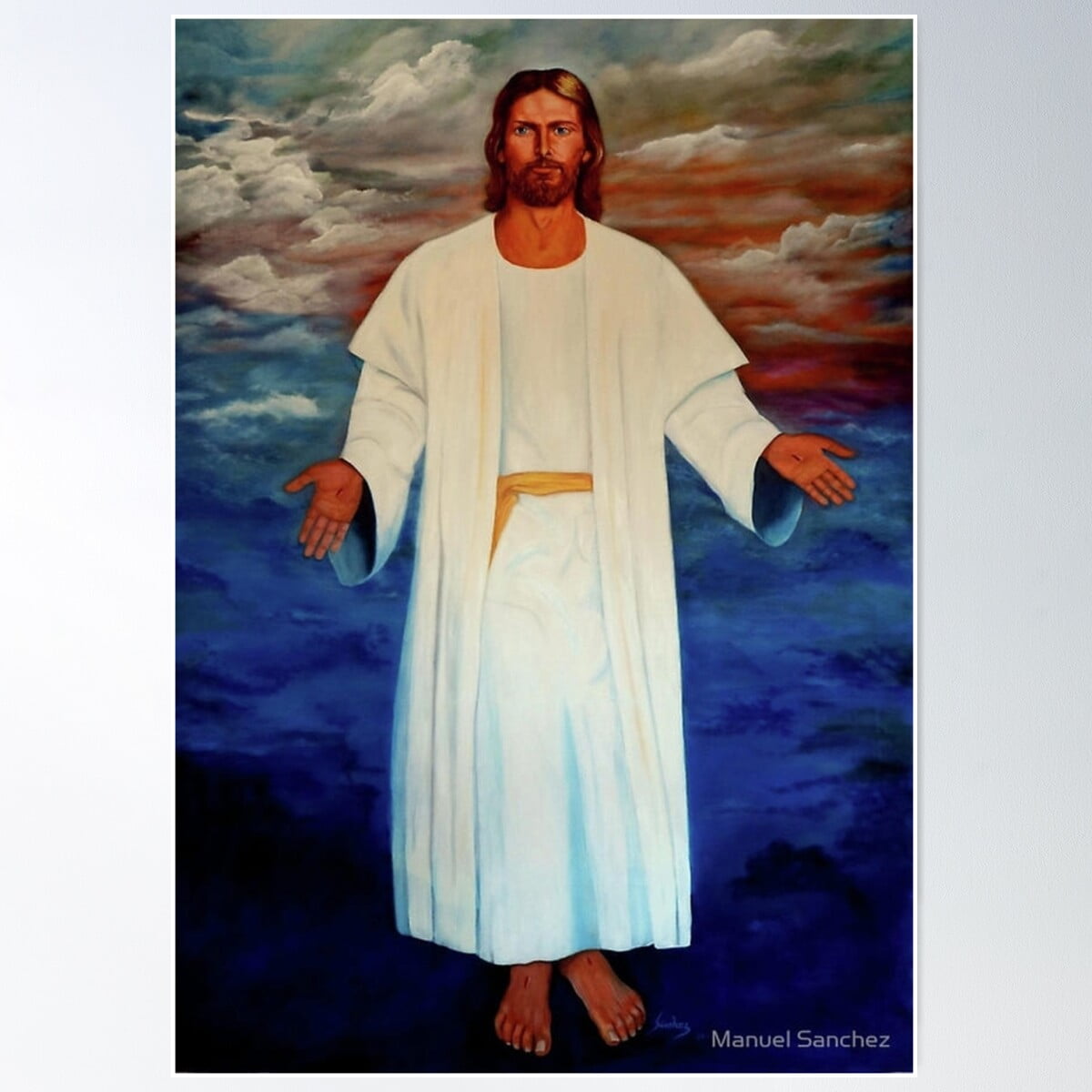 Jesus Goes To See His Father Poster Wall Art, Modern Wall Decor For ...