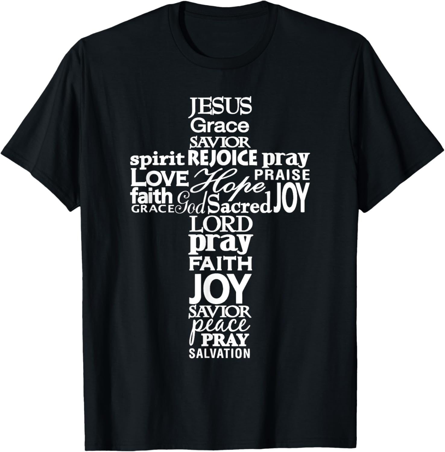 Jesus Grace Savior Christian Religious Lord God Cross Christ T-Shirt ...