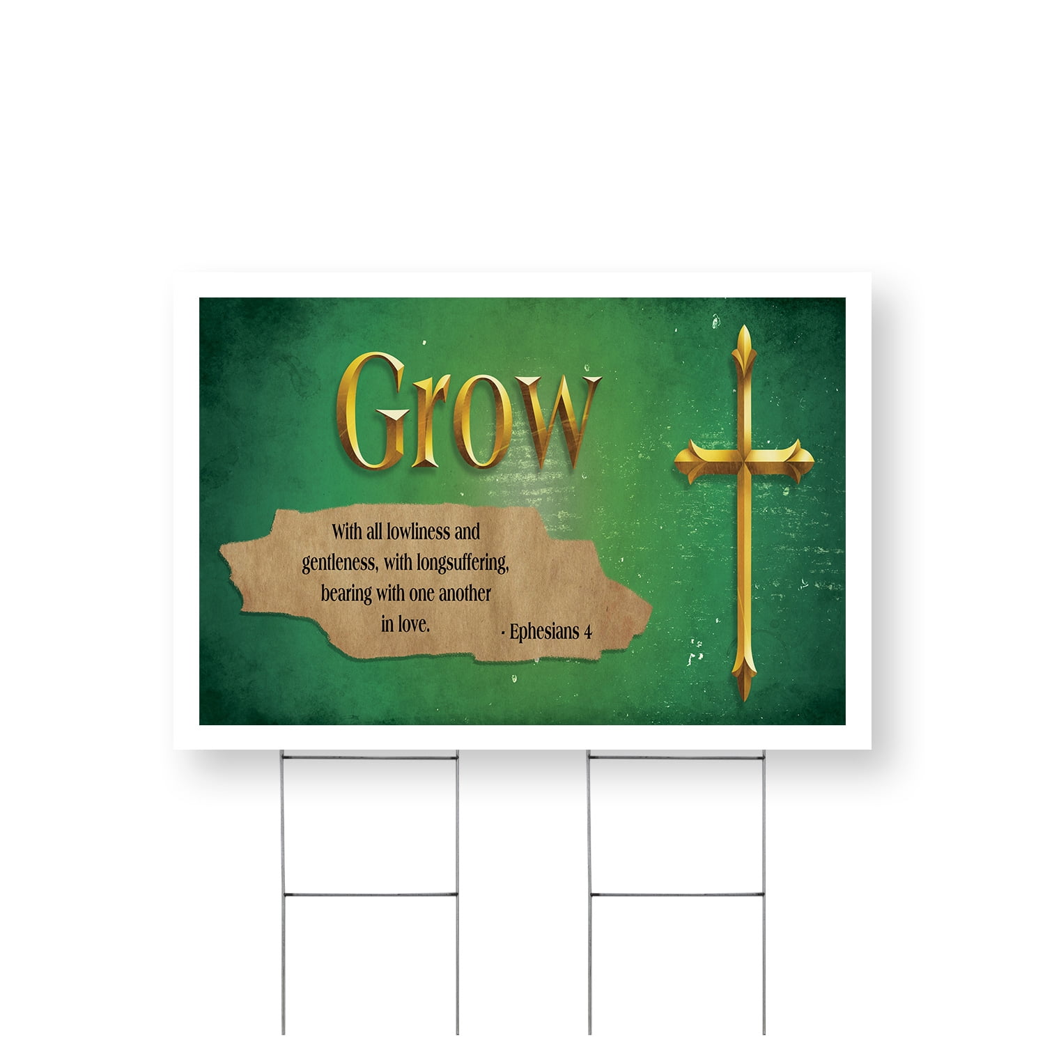 Jesus Grow Yard Sign 24 Inch x 36 Inch Single Sided Weatherproof Heavy ...