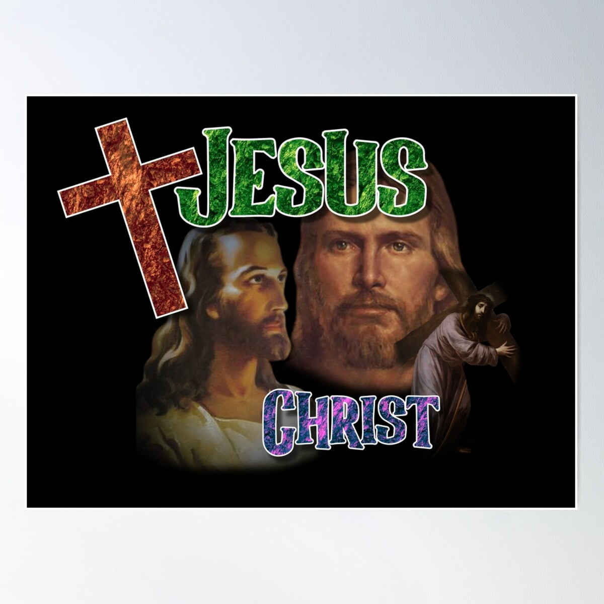 Jesus Hard Rap Tupac Meme Poster Wall Art, Modern Wall Decor For Living ...
