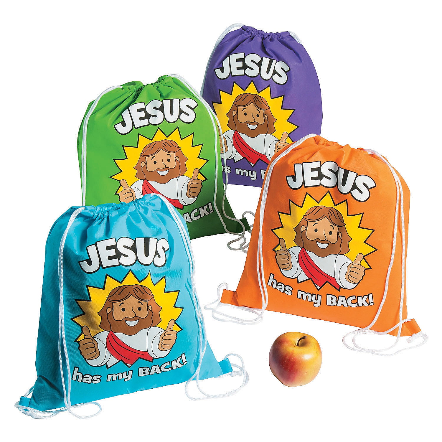 Jesus Has My Back Backpack - Favor Bagss - 12 Pieces - Walmart.com