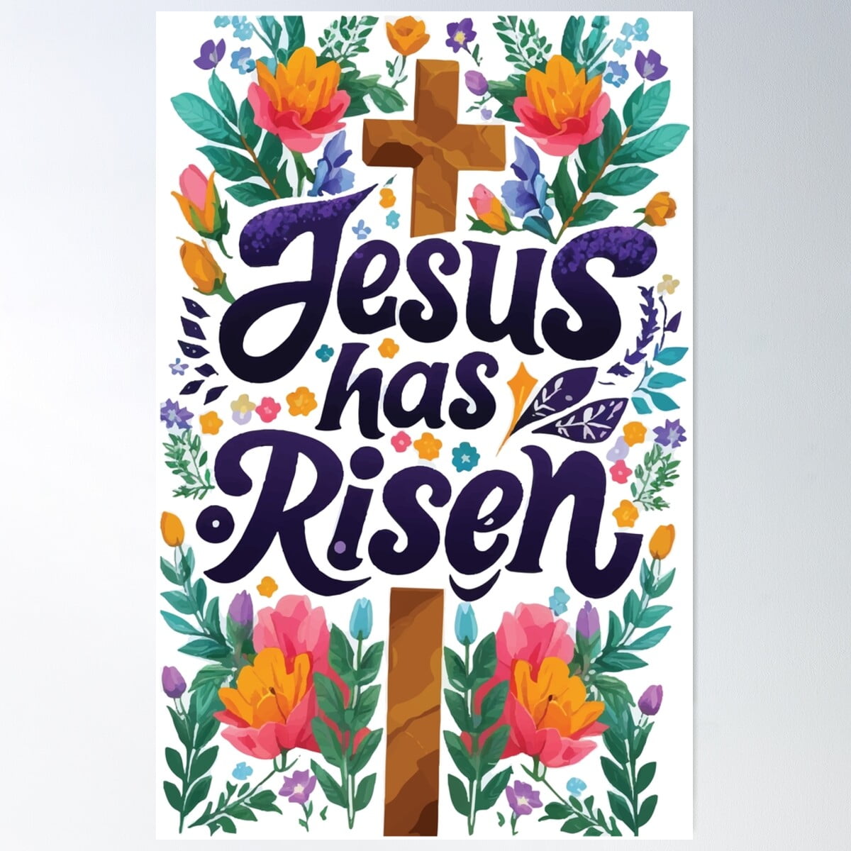 Jesus Has Risen Poster Wall Art, Modern Wall Decor For Living Room ...