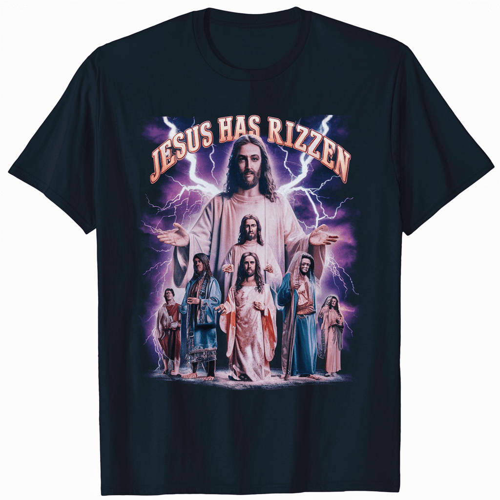 Jesus Has Risen Symbol of Resurrection Christian Faith T-Shirt ...
