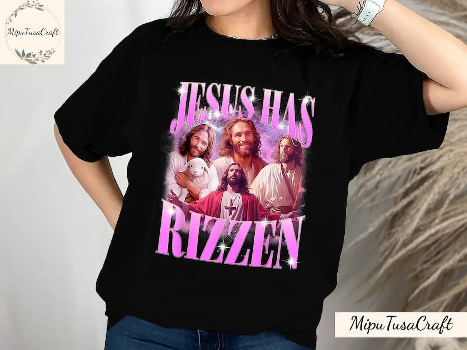 Jesus Has Rizzen Christian Jesus Playing Basketball Shirt, He Is Rizzin ...