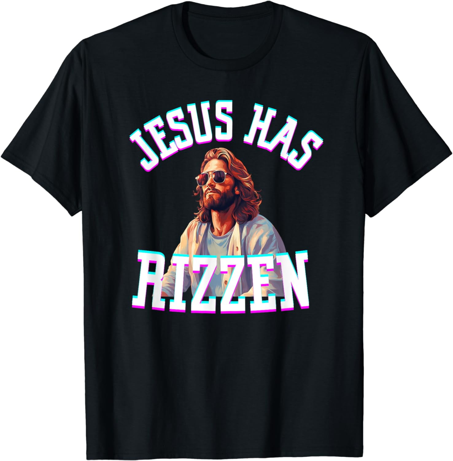 Jesus Has Rizzen Funny Christian Meme Novelty Jesus Christ T-Shirt ...