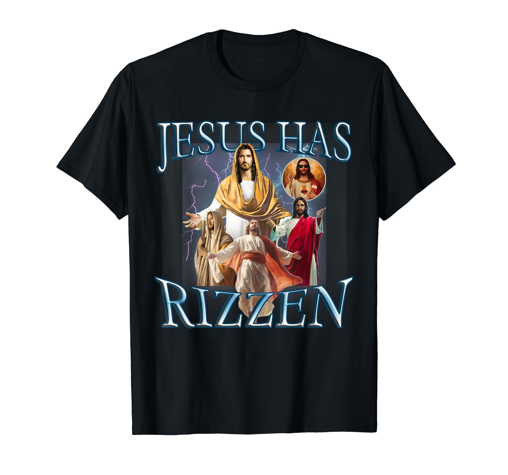 Jesus Has Rizzen Jesus W Rizz Jesus Funny Quote Men Women Vintage T ...
